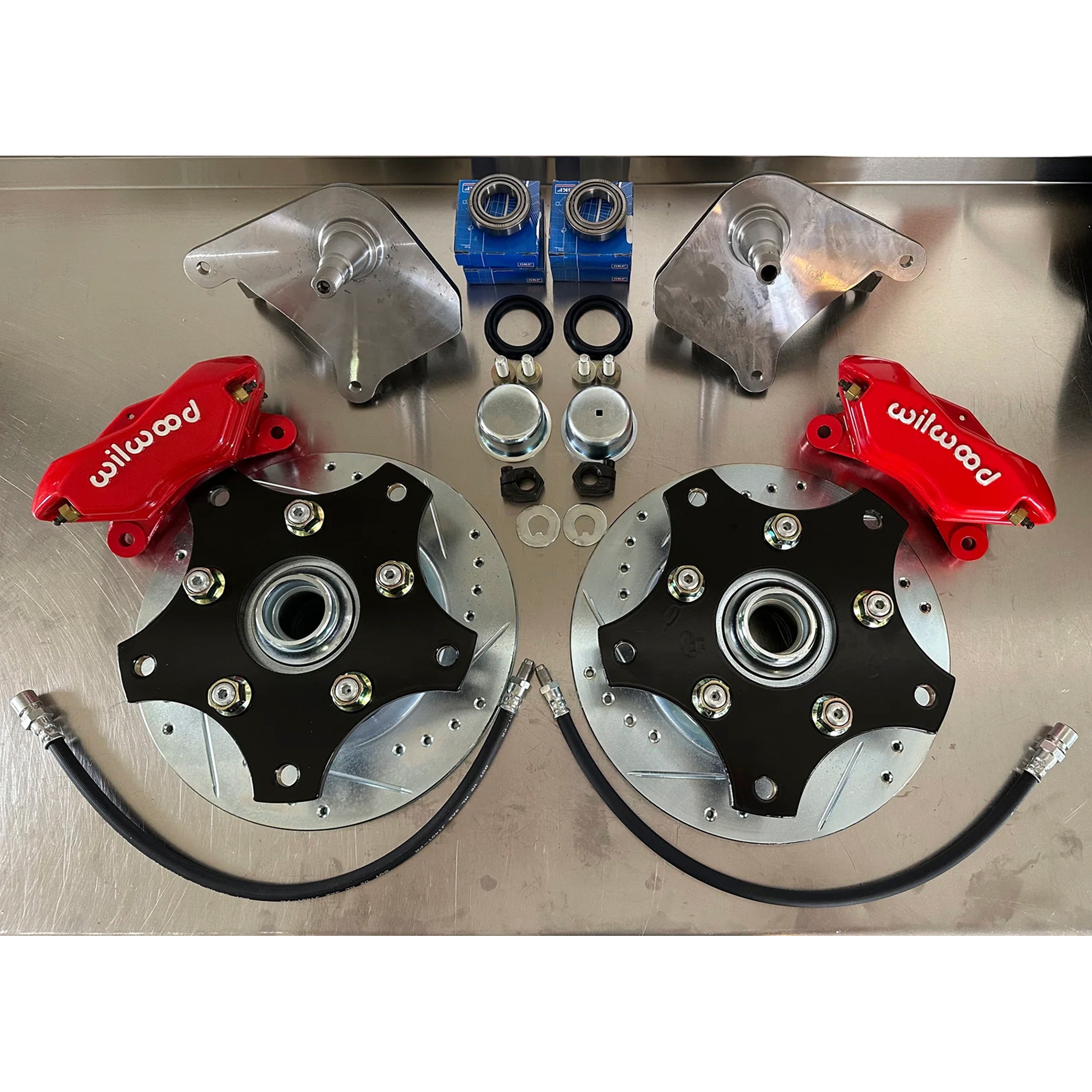 Wilwood 4 Piston Wide 5x205 Drop Spindle Disc Brake Kit for VW Bug ...