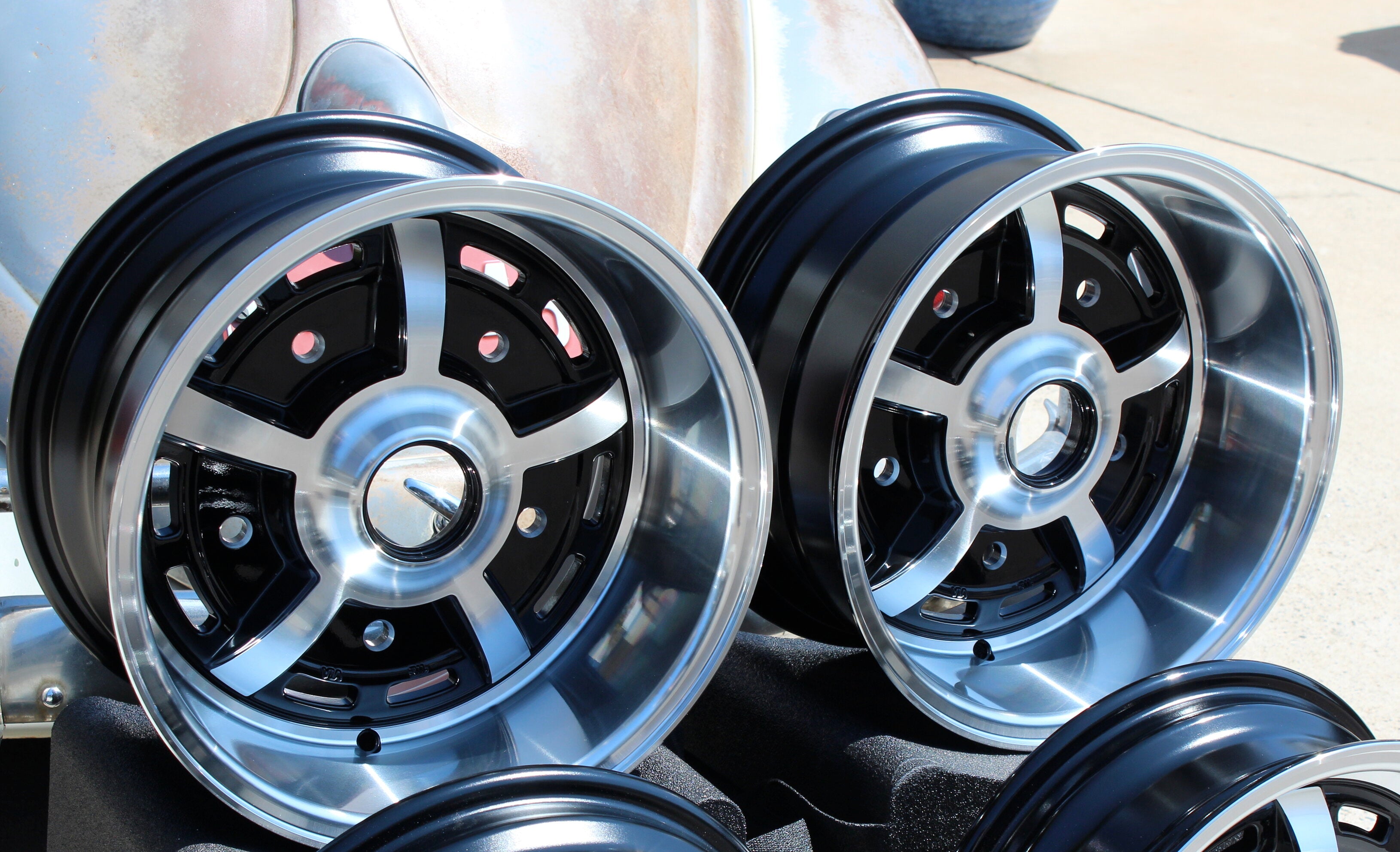 Staggered 5 Lug VW Sprint Star Wheel Set - Aircooled Vintage Works