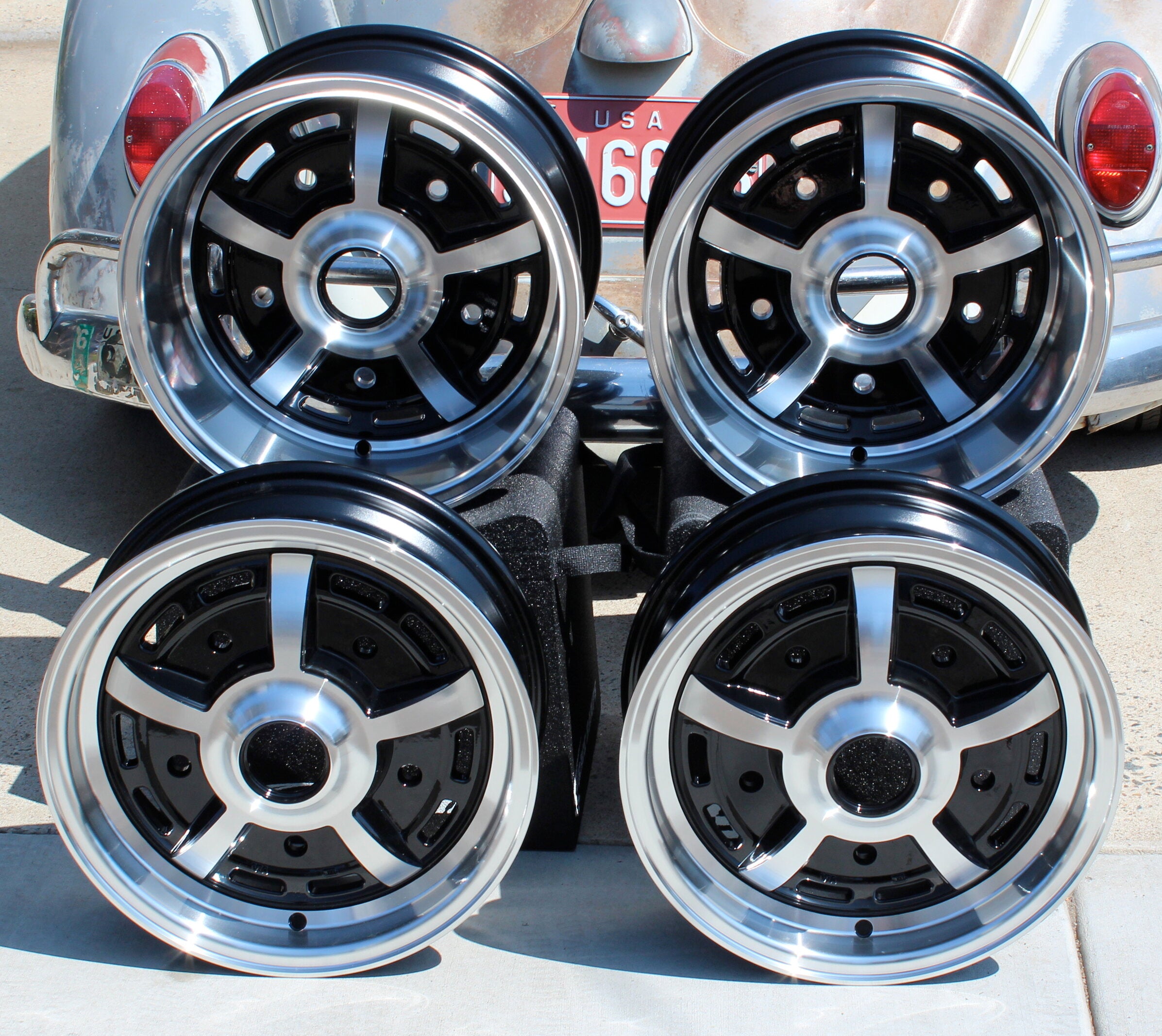 Staggered 5 Lug VW Sprint Star Wheel Set - Aircooled Vintage Works