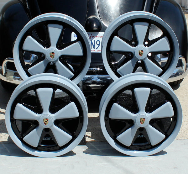 AVW Dove Gray and Detailed 17x4.5 and 17x6 Fuchs Wheels - Aircooled ...