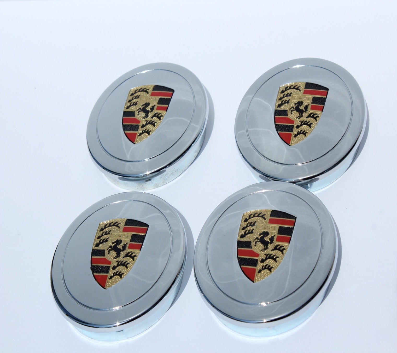Porsche Fuchs Wheels Chrome Detailed VW Center Caps - Aircooled Vintage ...